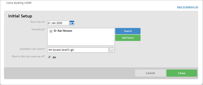 Clone a Booking – Zeno Knowledge Base